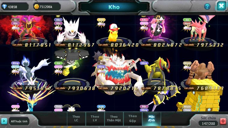 Poke Đại Chiến| ️Mã số: 459-sv273-vip20- acc khủng farm cực to-sét đồ mọi thứ cực bá- wb ch ...