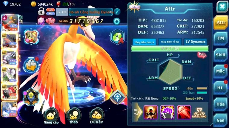 Poke Đại Chiến|MÃ : #TTS1157 - SV 1383 - TOP17 - 1K SÁCH - HOOH CH DYNAMAX FULL TRỤ - 160K SP ...